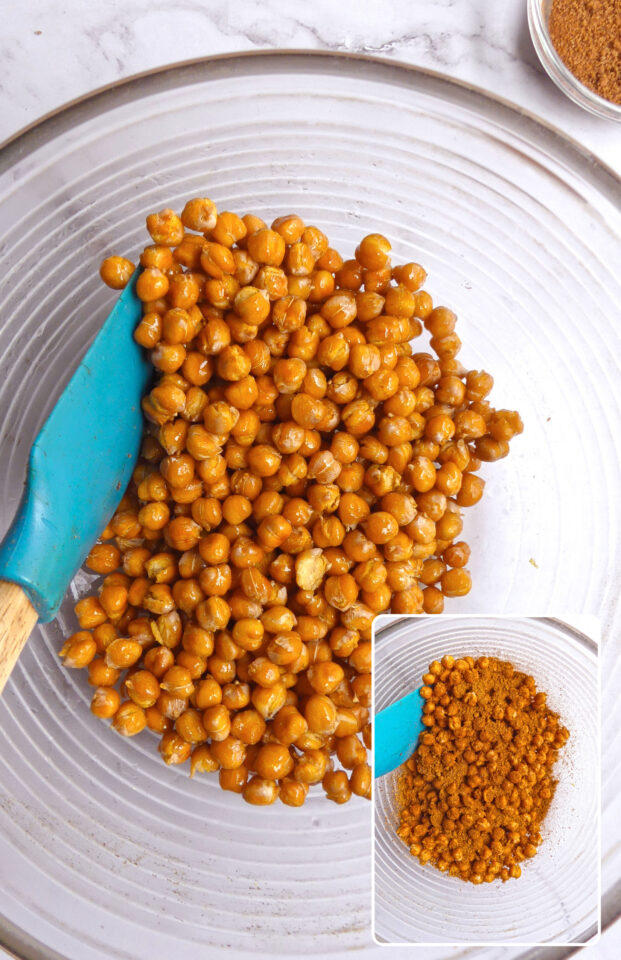 Sweet and Crunchy Roasted Chickpeas {Vegan} - Kid Tested Recipes
