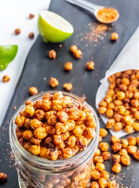 Chili Lime Flavored Roasted Chickpeas - Kid Tested Recipes