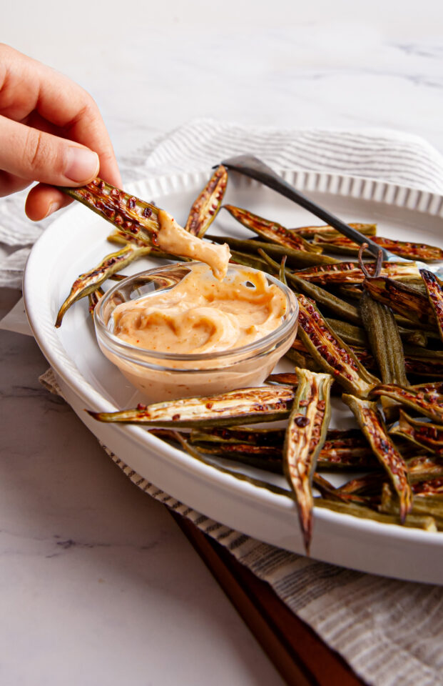 Quick and Easy Roasted Okra - Kid Tested Recipes